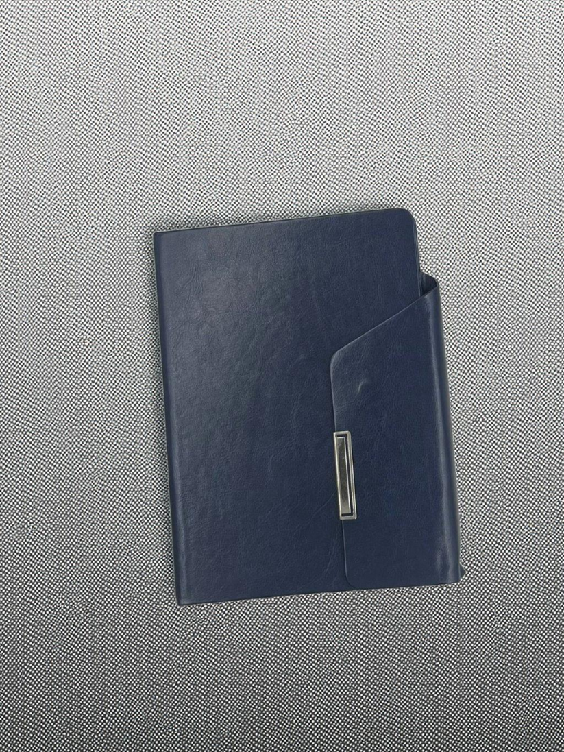 Elegant Navy Blue Leather Diary|Customized Diary Making Services Kerala ...